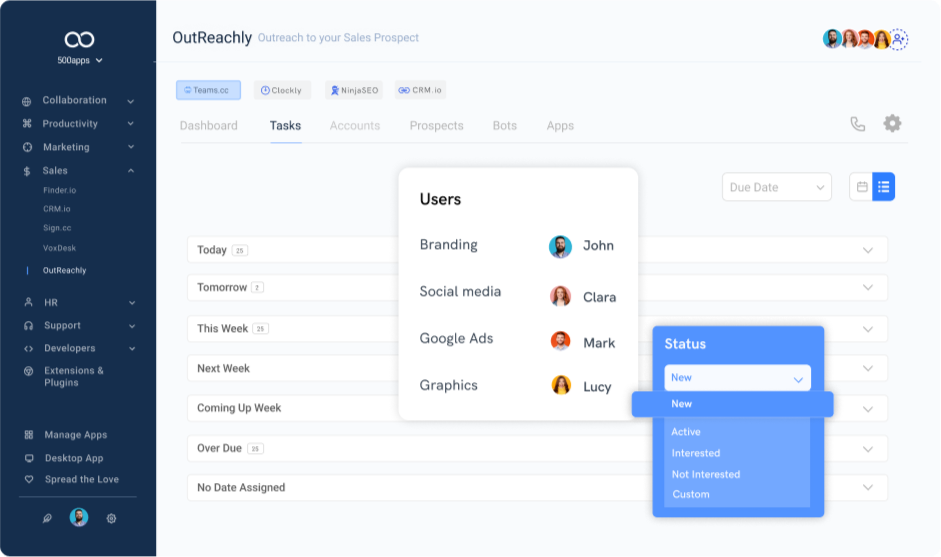 Advanced Task Filters | OutReachly by 500apps
